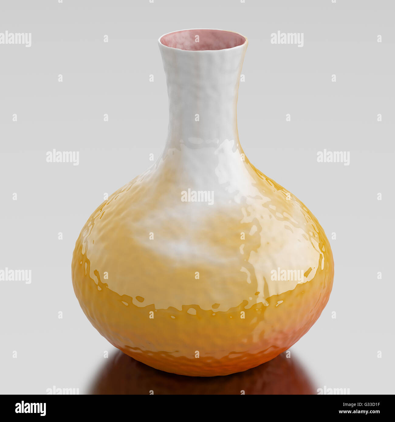 Empty ceramic vase isolated on white background. Include clipping path ...