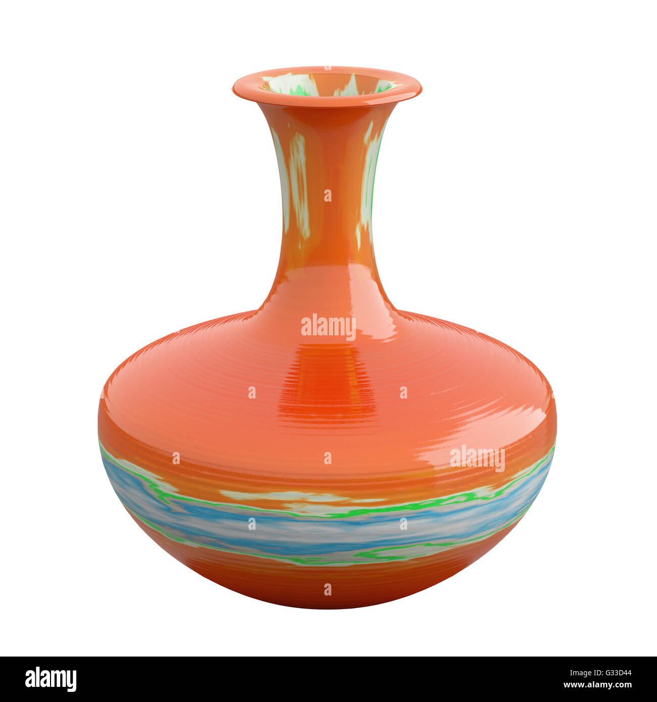 Empty ceramic vase isolated on white background. Include clipping path ...