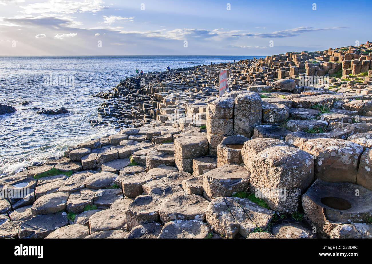 Giants Causeway, unique geological hexagonal formations of volcanic ...