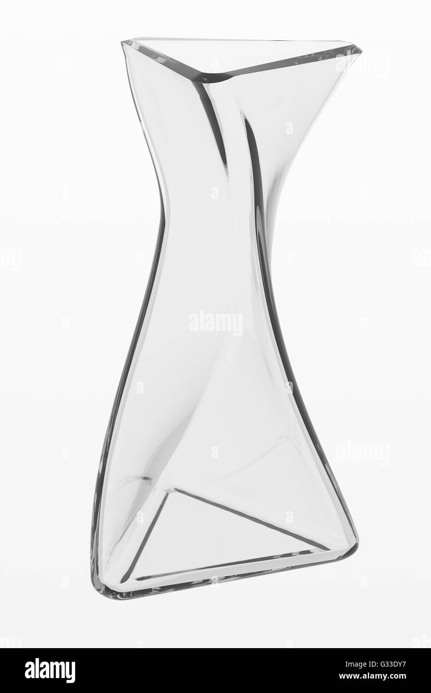 Empty glass vase isolated on white background. Include clipping path ...