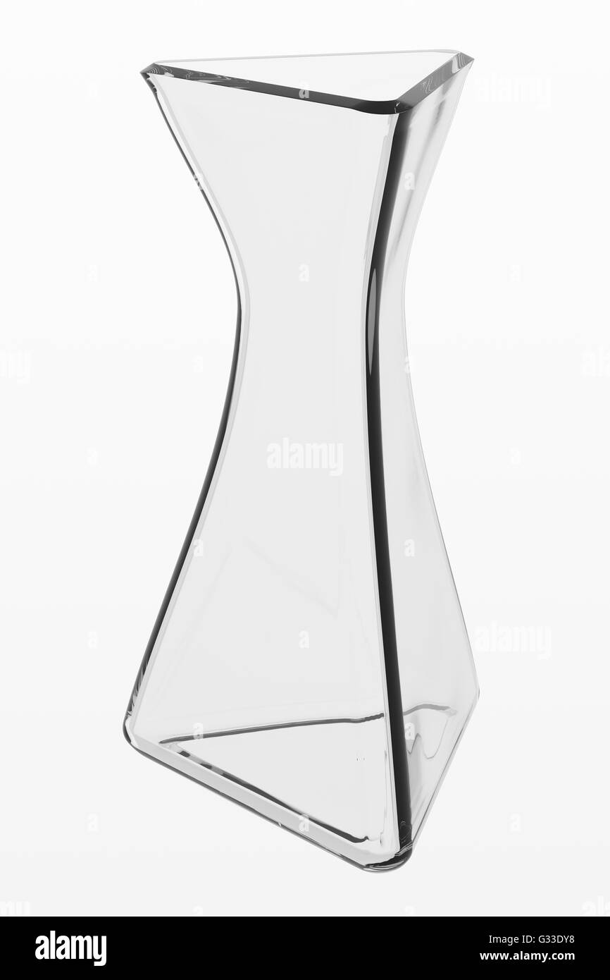 Empty glass vase isolated on white background. Include clipping path ...