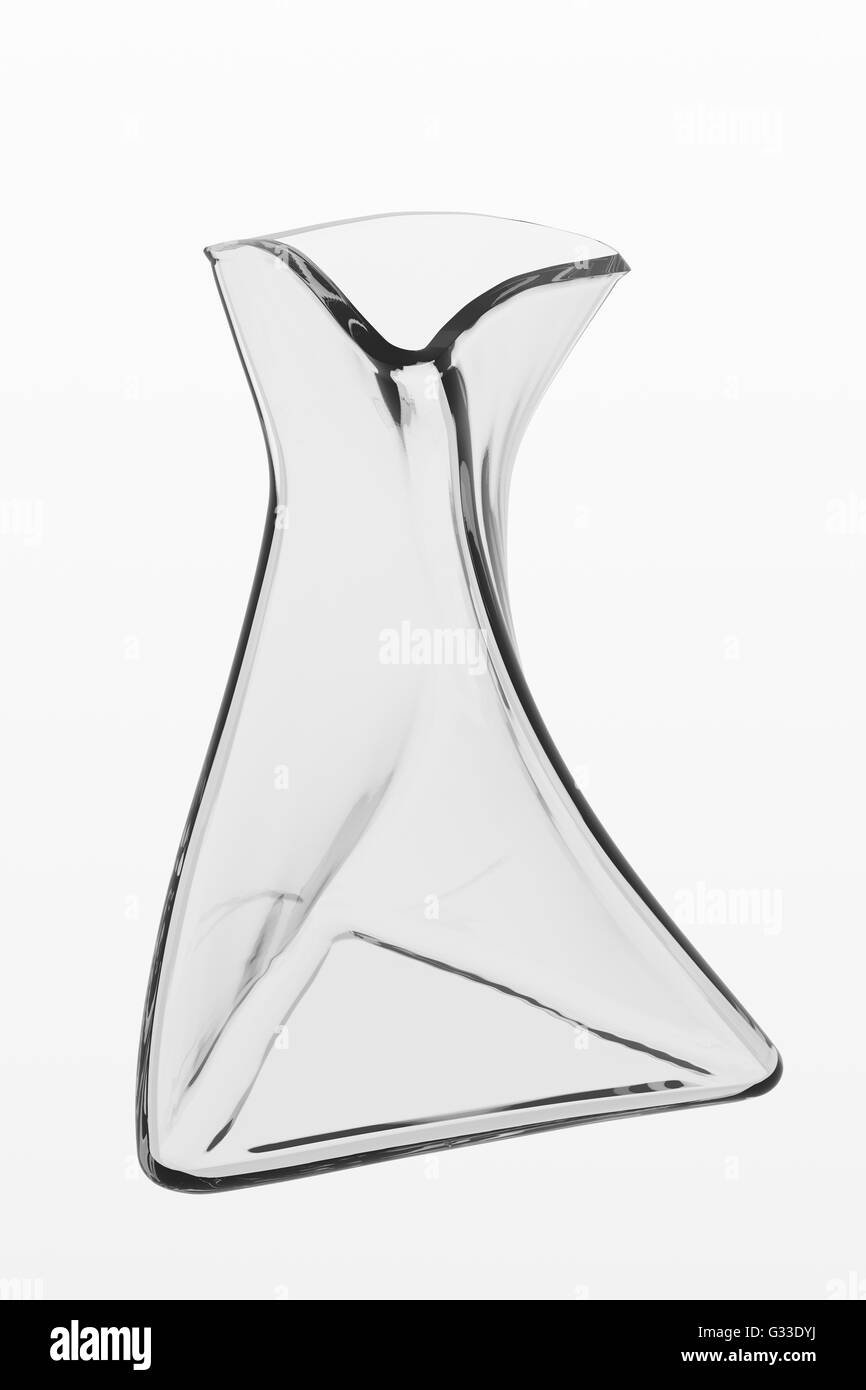 Empty glass vase isolated on white background. Include clipping path ...
