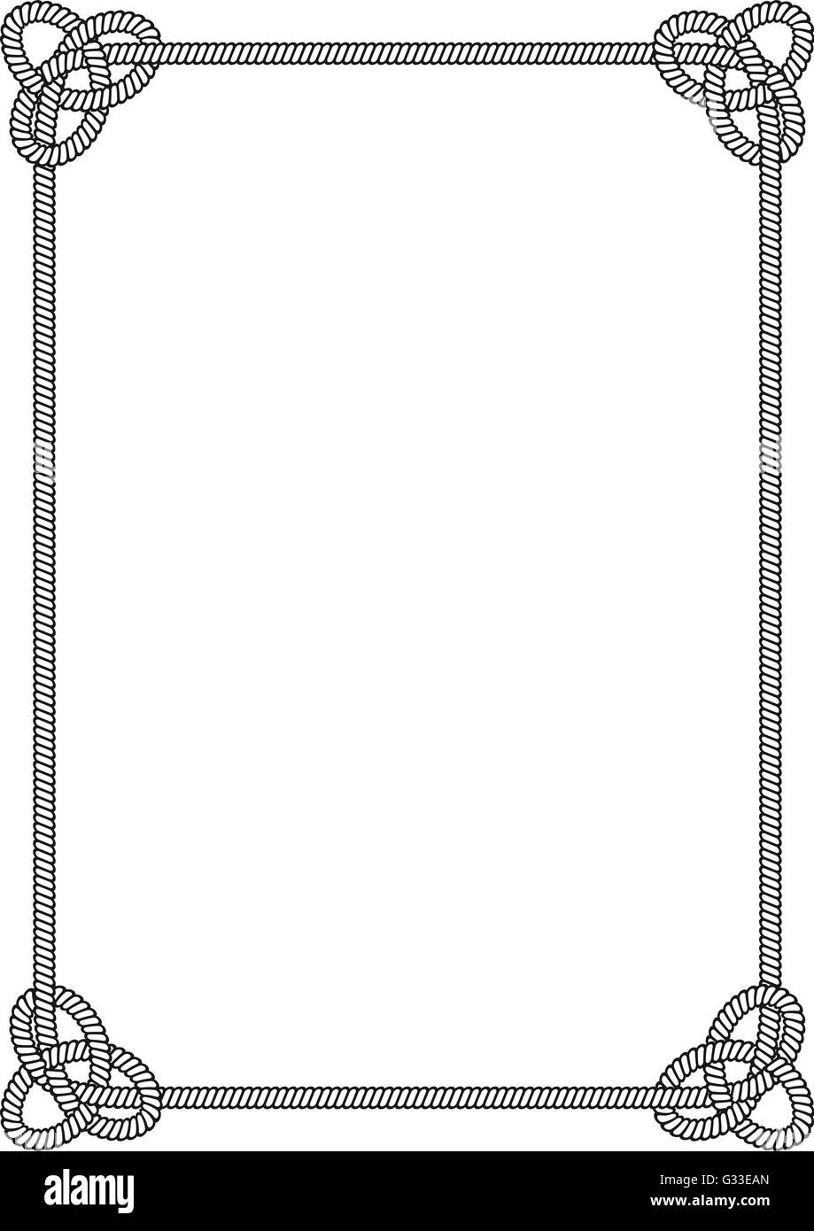 sea knot frame Stock Vector Image & Art - Alamy