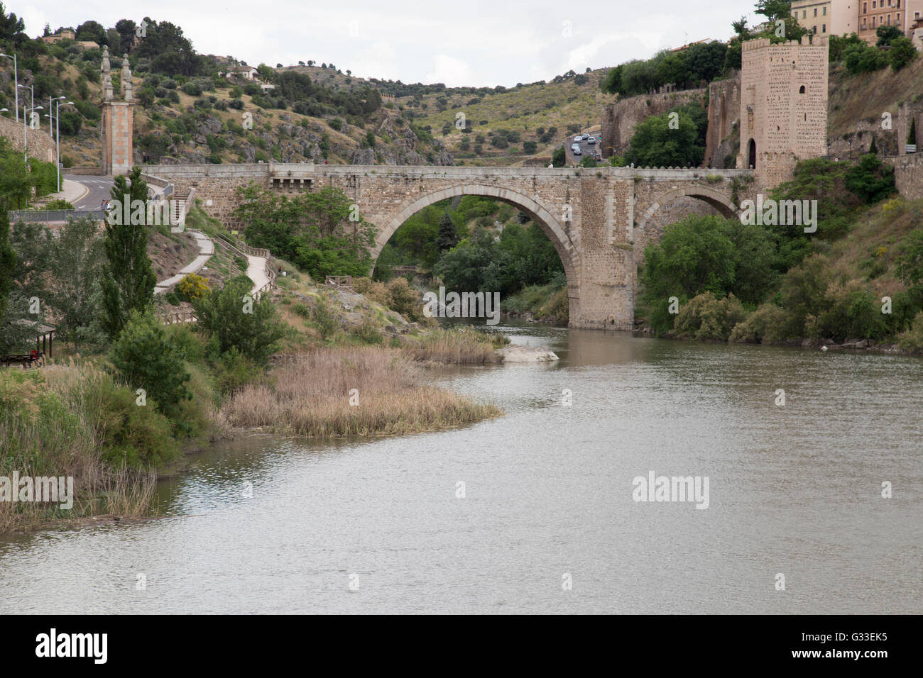 Roman bridge of alcantara hi-res stock photography and images - Alamy