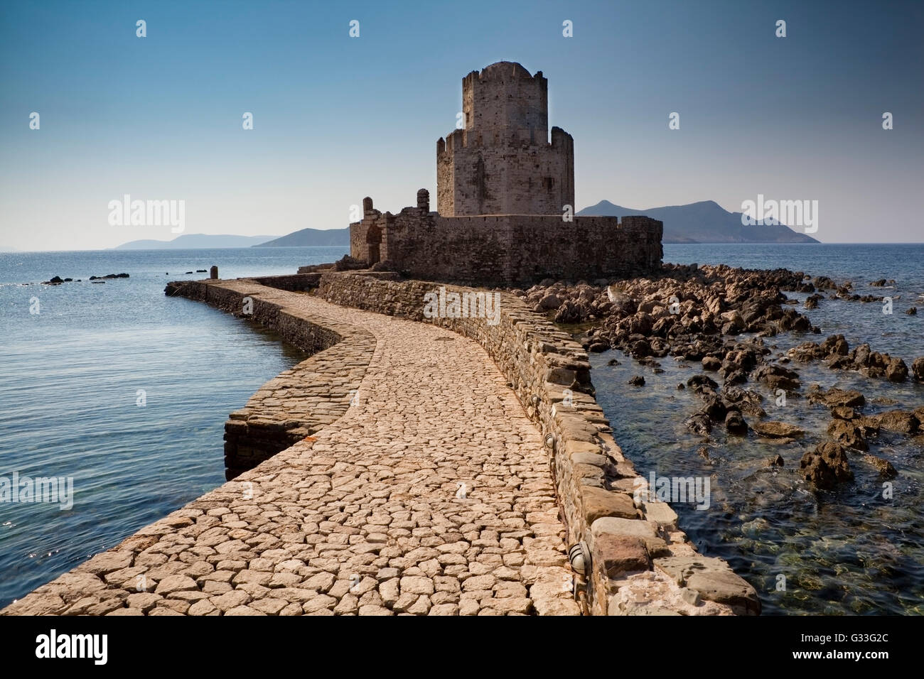 Methoni fortress in Peloponnese, Greece Stock Photo - Alamy