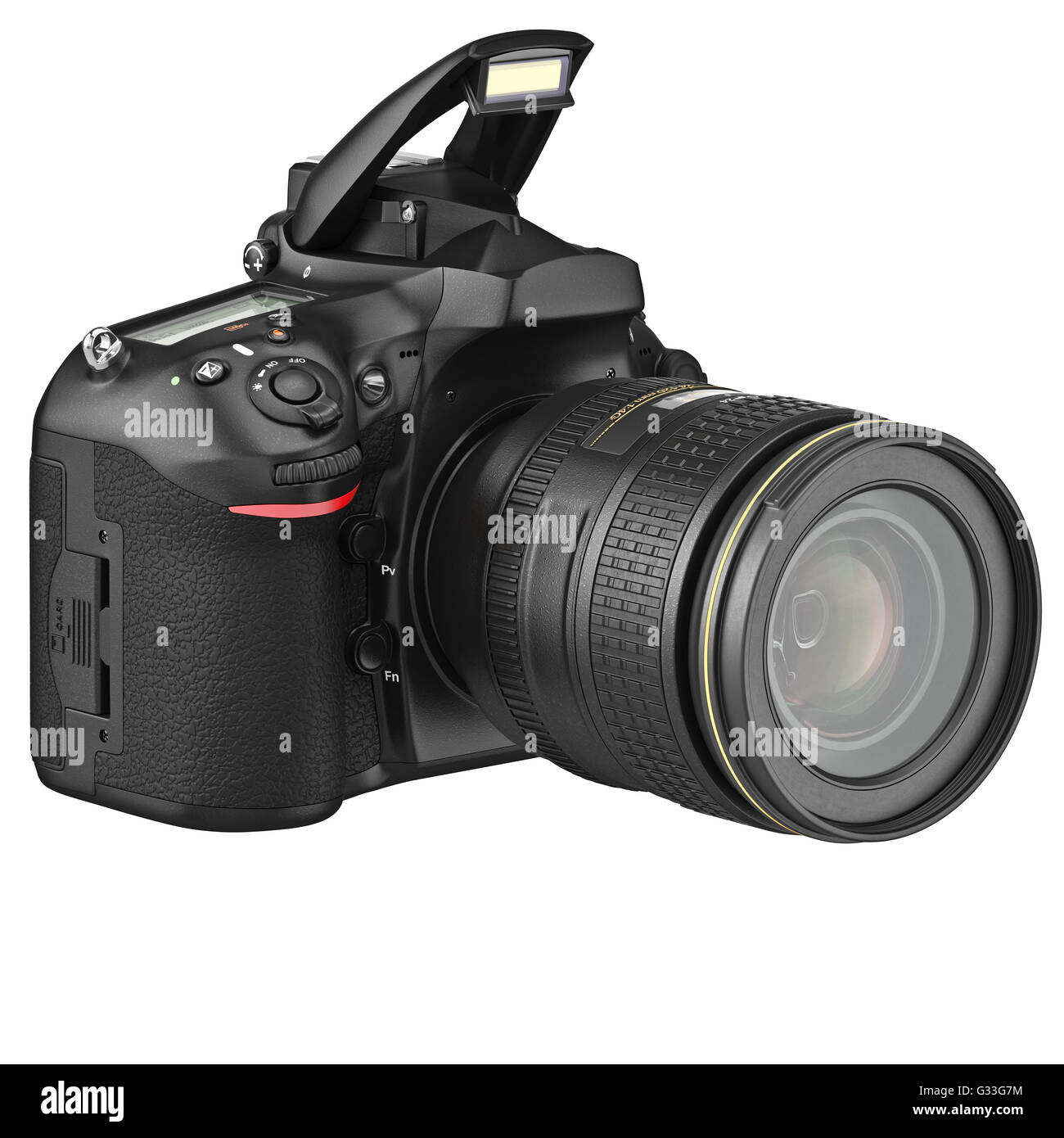 Photo SLR camera, open flash Stock Photo - Alamy