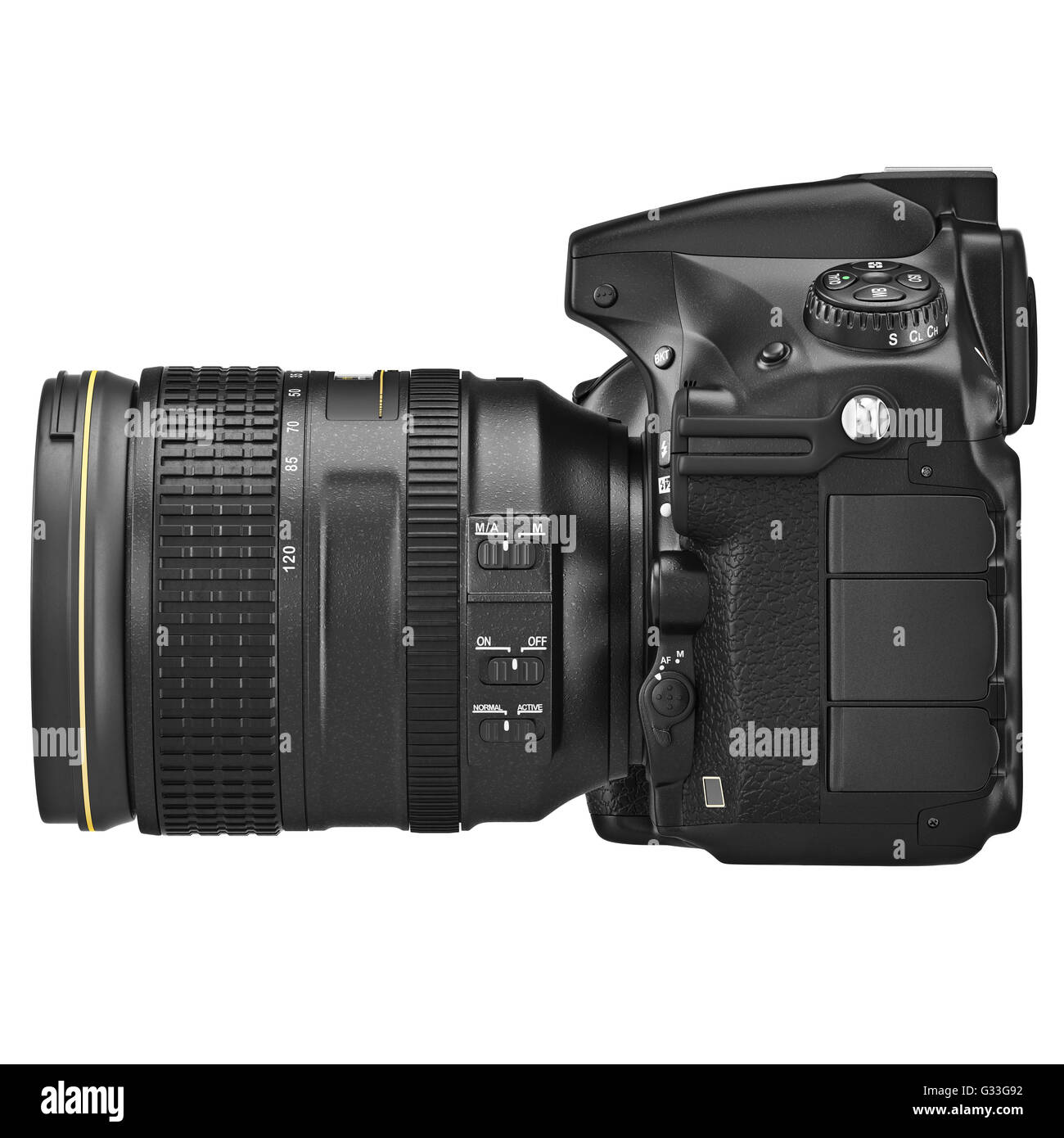 Digital photo camera, side view Stock Photo - Alamy