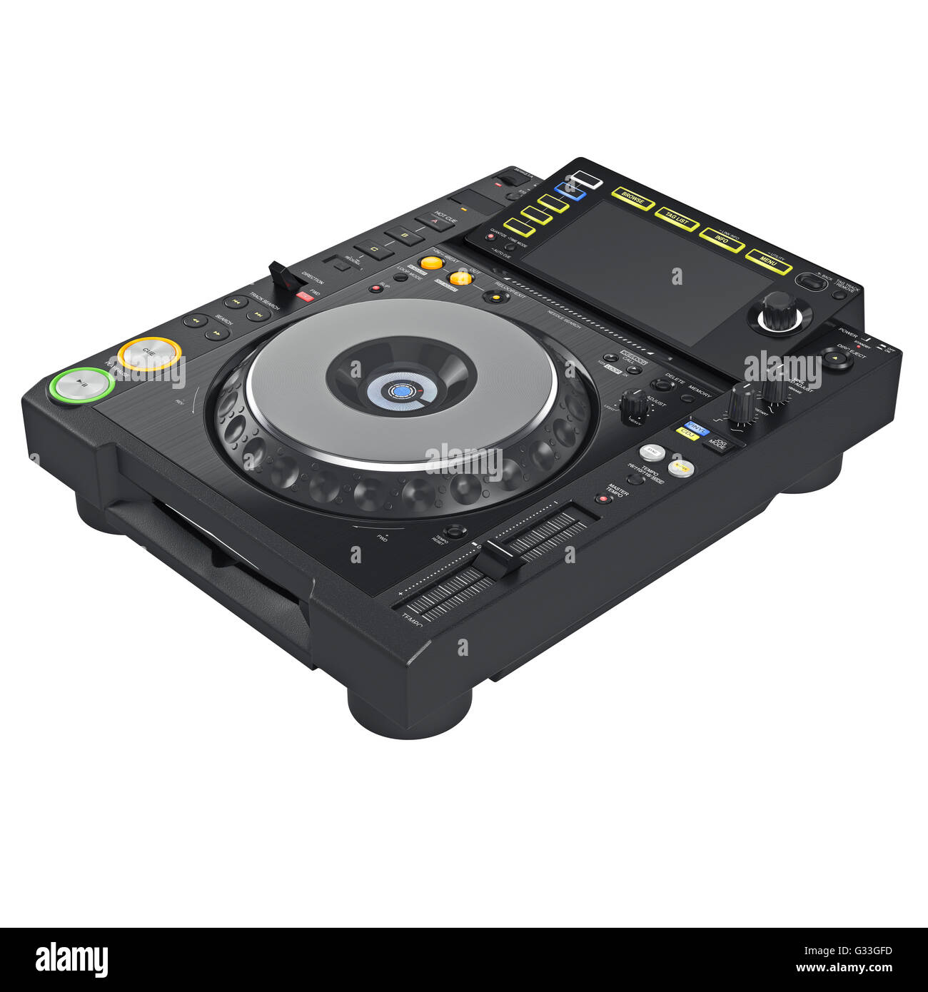 Mixer dj table, digital display Stock Photo - Alamy