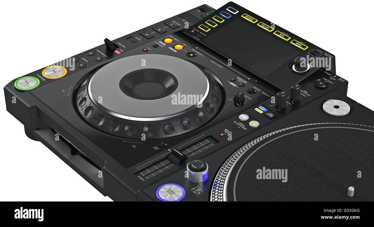 Black dj mixer, close view Stock Photo - Alamy