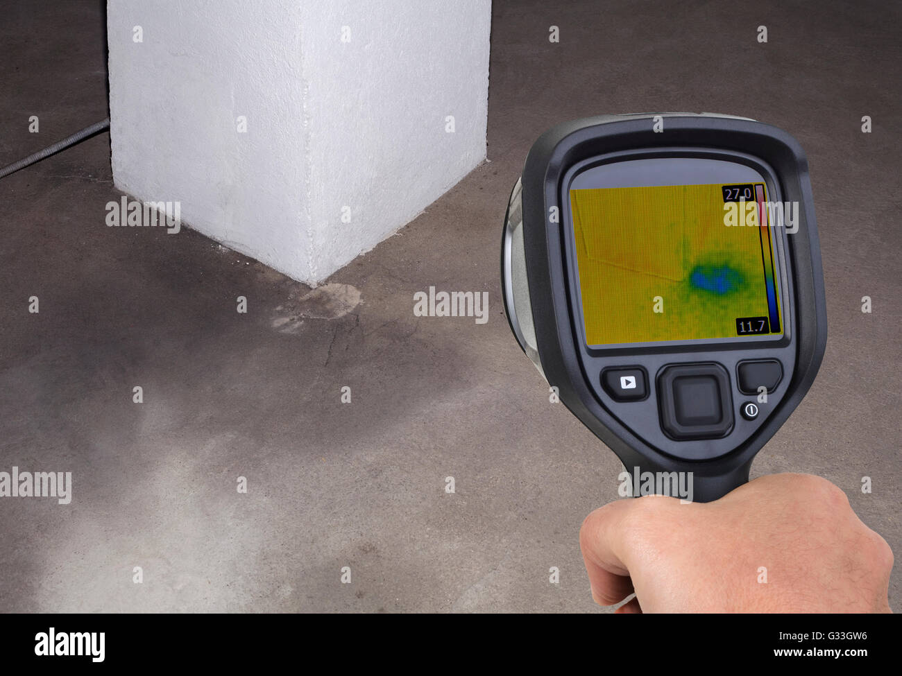 Chimney Thermal Camera Leak Investigation Stock Photo - Alamy