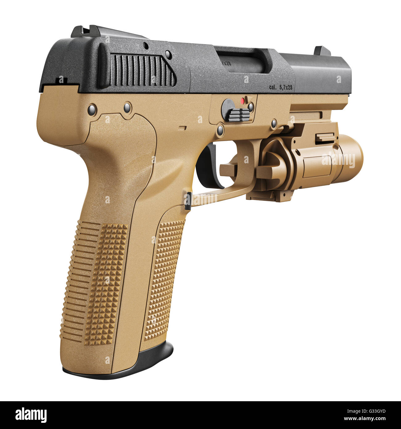 Gun beige military, police Stock Photo - Alamy