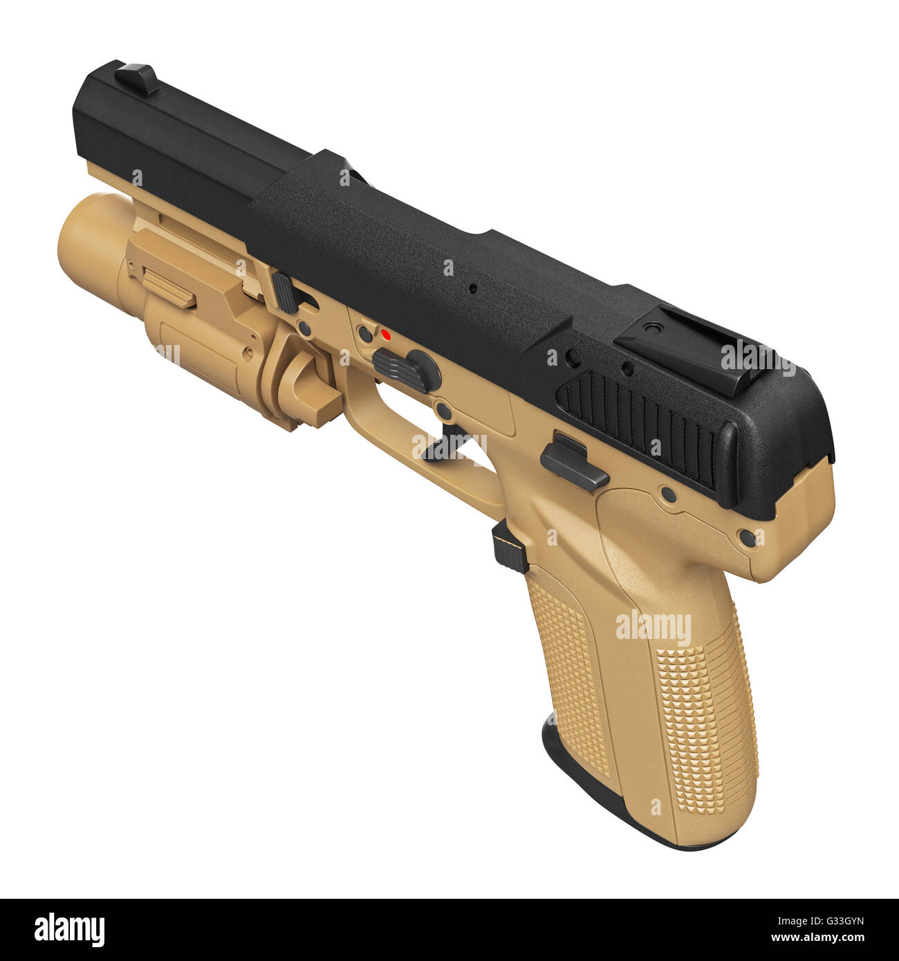 Gun military, police, top view Stock Photo - Alamy