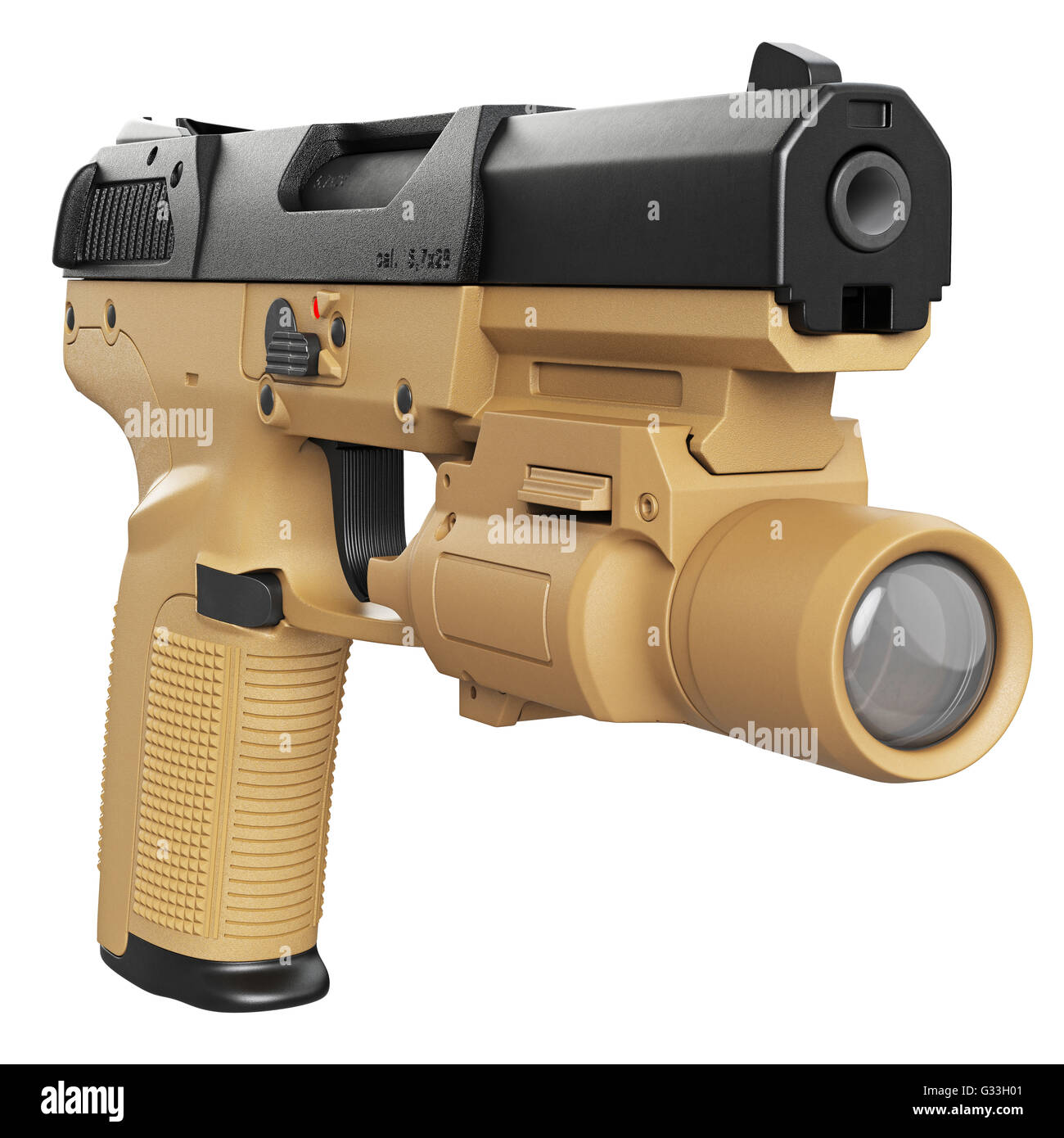 Gun beige military, police Stock Photo - Alamy