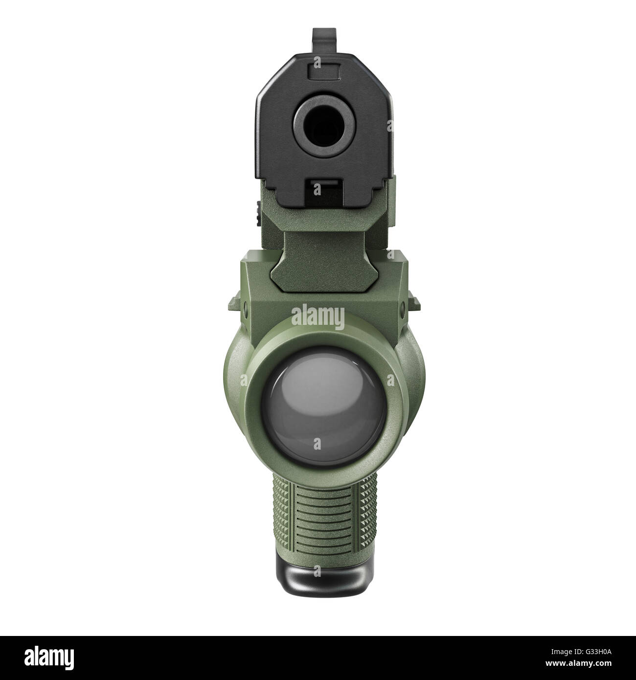 Gun military, police, front view Stock Photo - Alamy