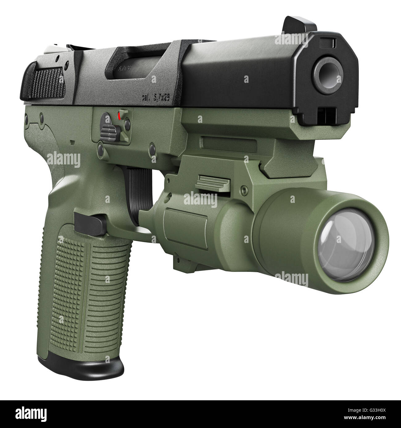 Gun green military, police Stock Photo - Alamy