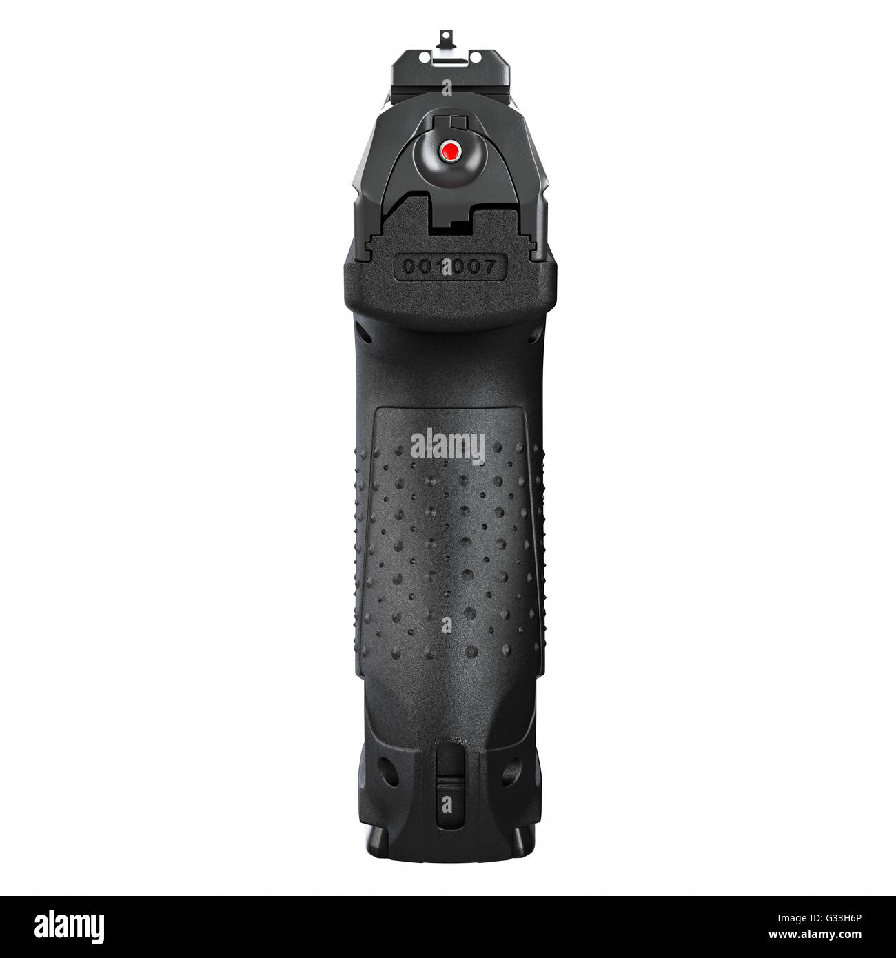 Gun metallic police, military, back view Stock Photo - Alamy