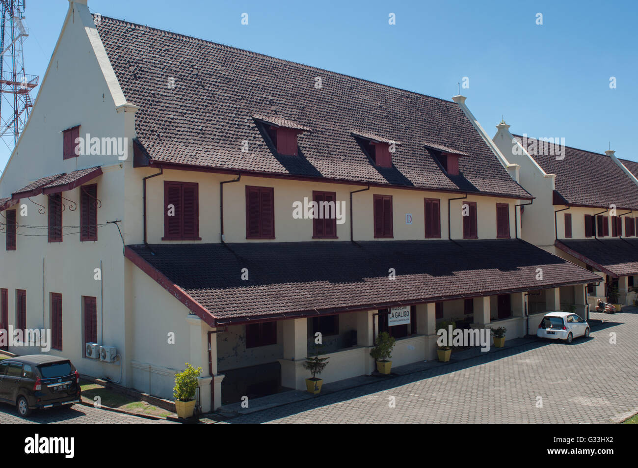Buildings in the Fort Rotterdam complex in Makassar, Indonesia Stock ...
