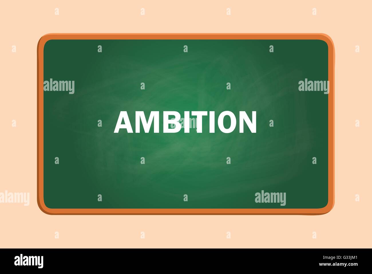ambition text with green board chalk effect vector graphic Stock Vector ...