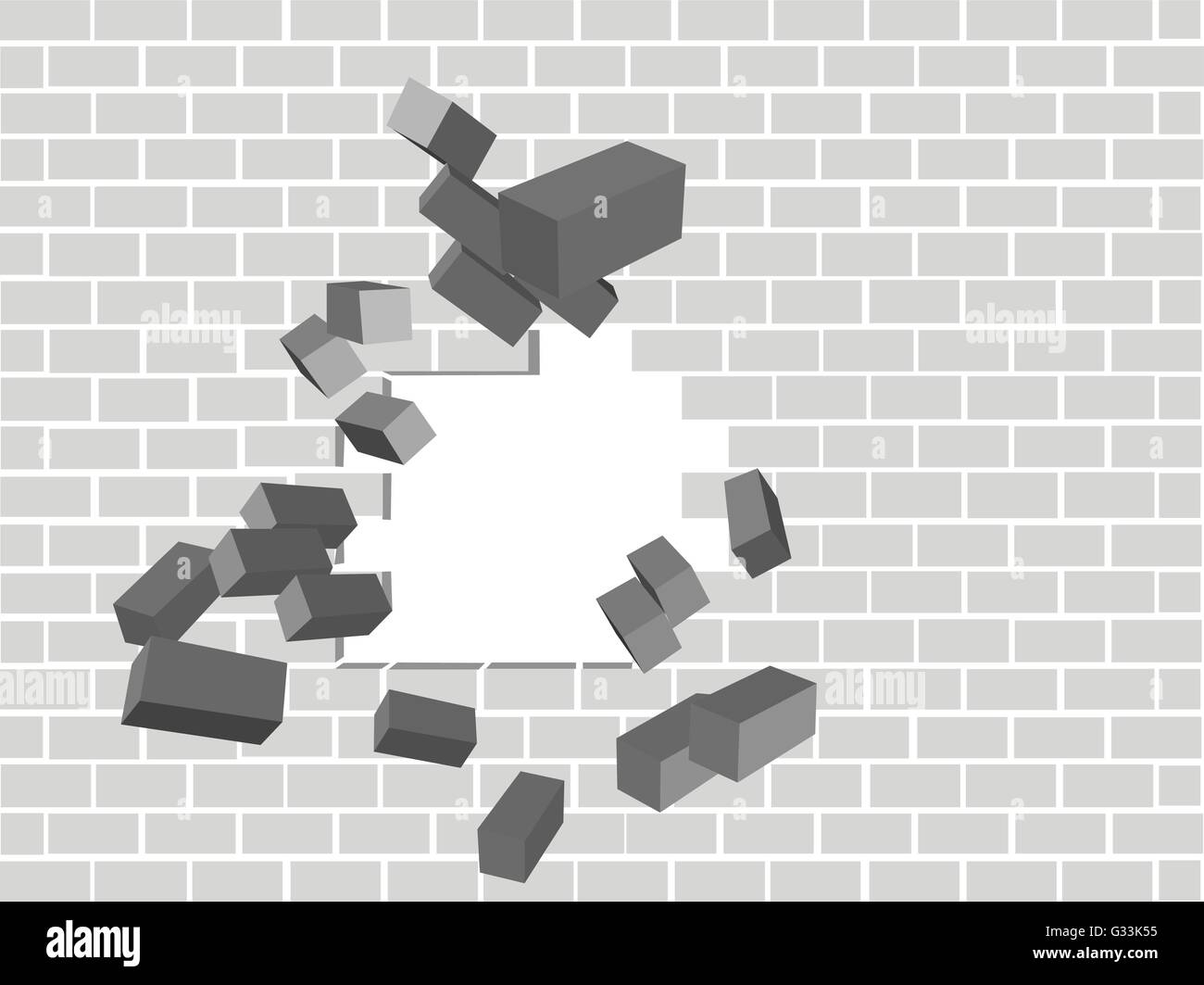 Grey concrete bricks texture Stock Vector Images - Alamy
