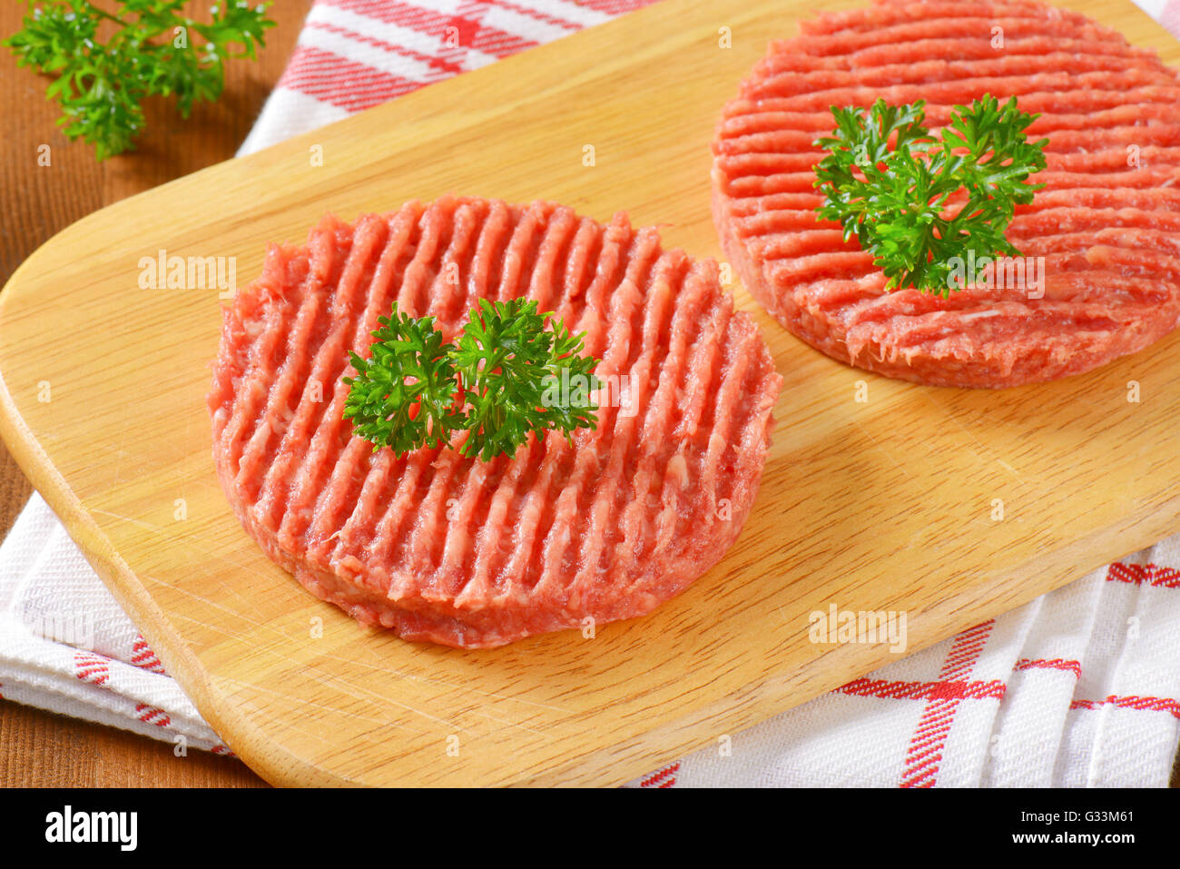 Close up burger beef patty hi-res stock photography and images - Alamy