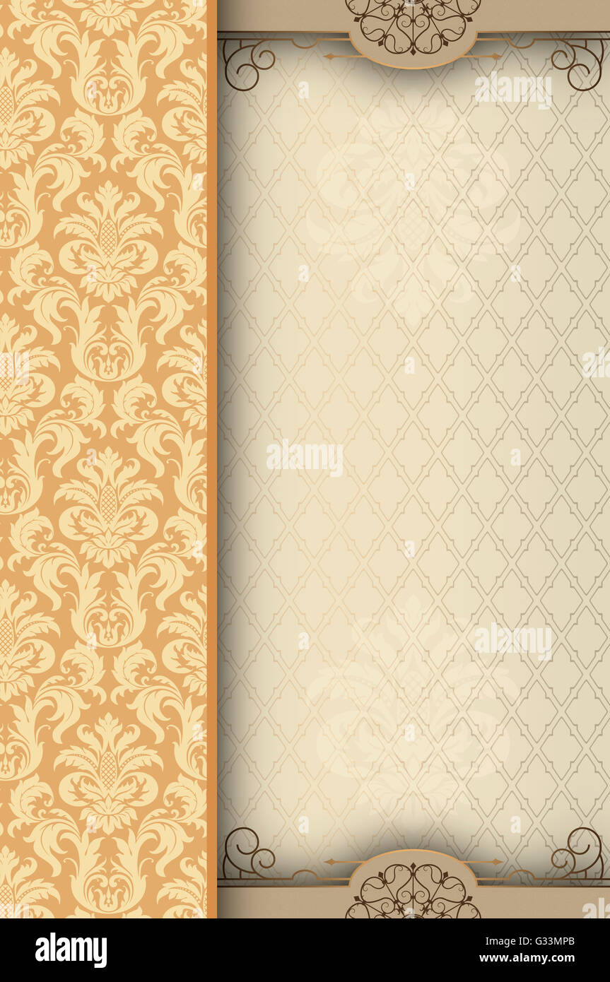 Vintage background with old-fashioned patterns Stock Photo - Alamy