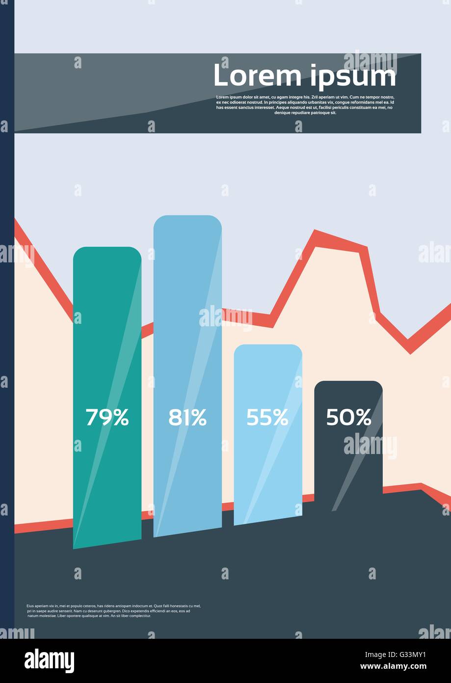 Bar Chart Diagram With Percentage Financial Graph Stock Vector Image ...
