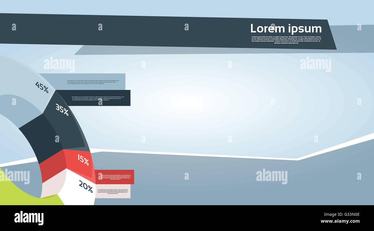 Pie Diagram With Percentage Financial Graph Flyer Stock Vector Image ...