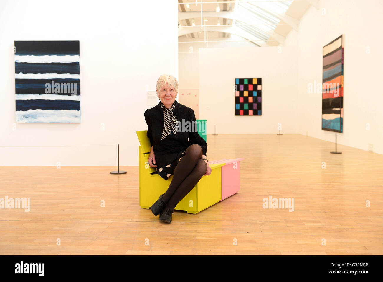 EDITORIAL USE ONLY Artist Mary Heilmann at the press view of the Mary ...