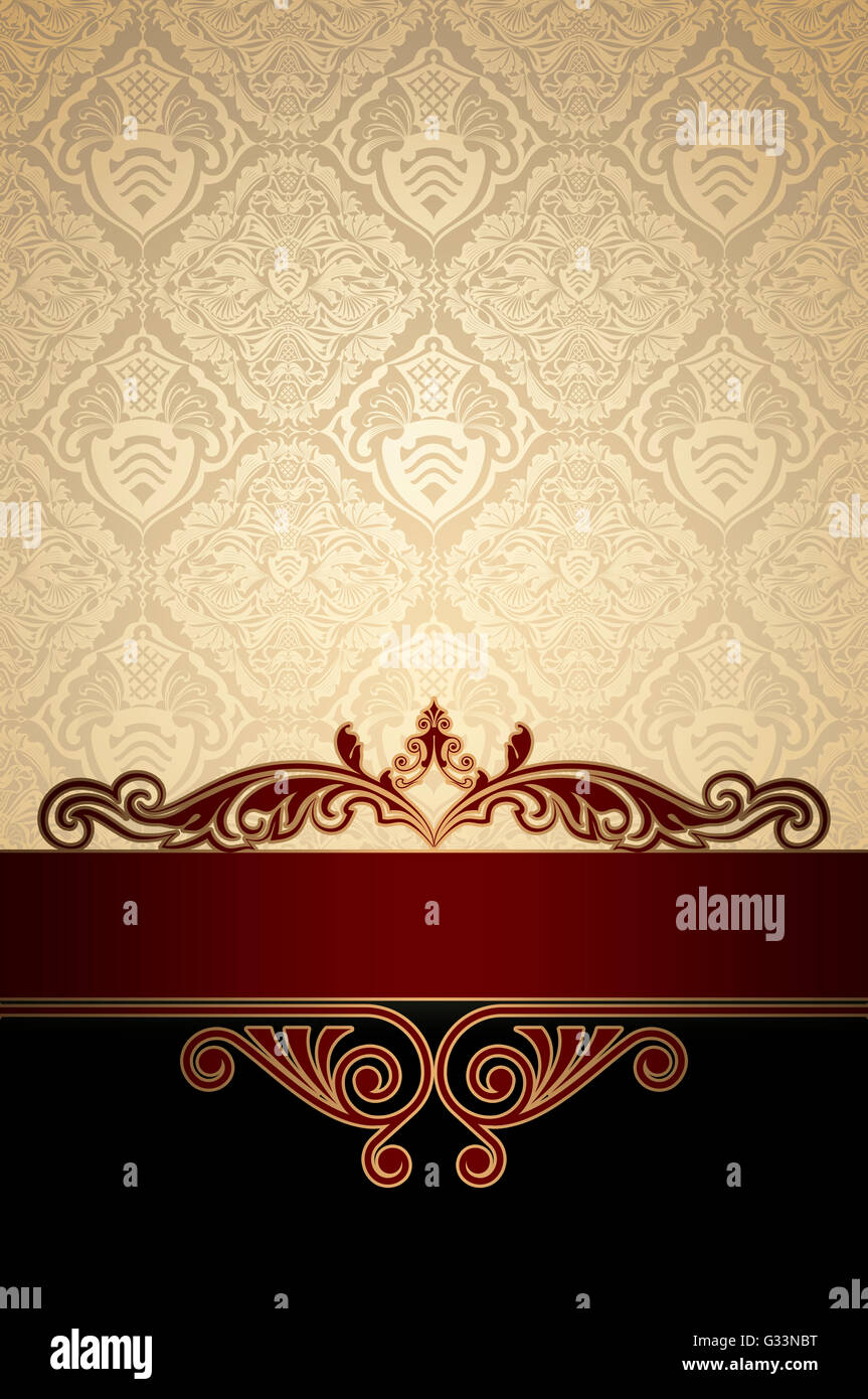 Vintage background with decorative old-fashioned patterns and elegant ...