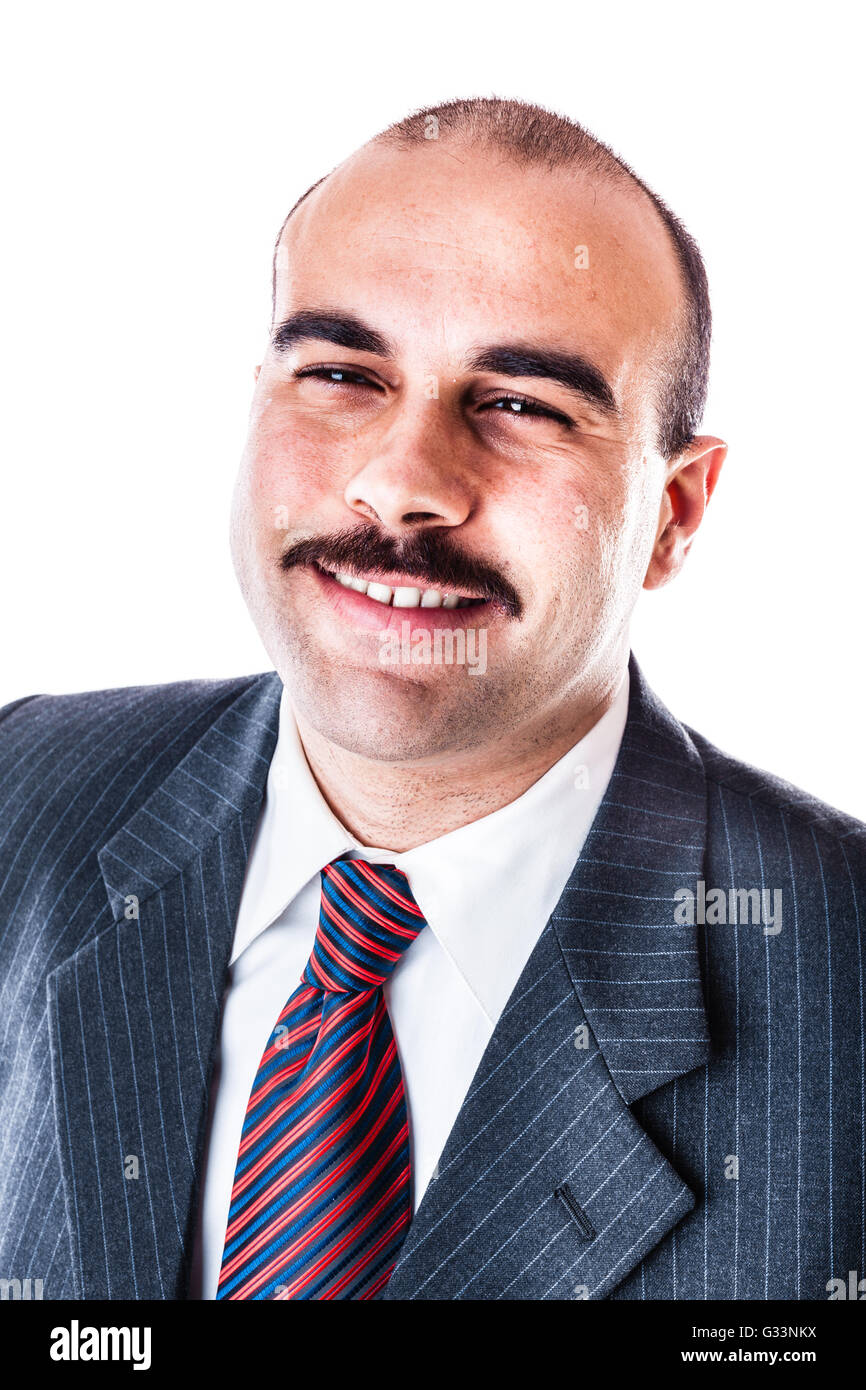 portrait of a smiling businessman isolated over a white background ...