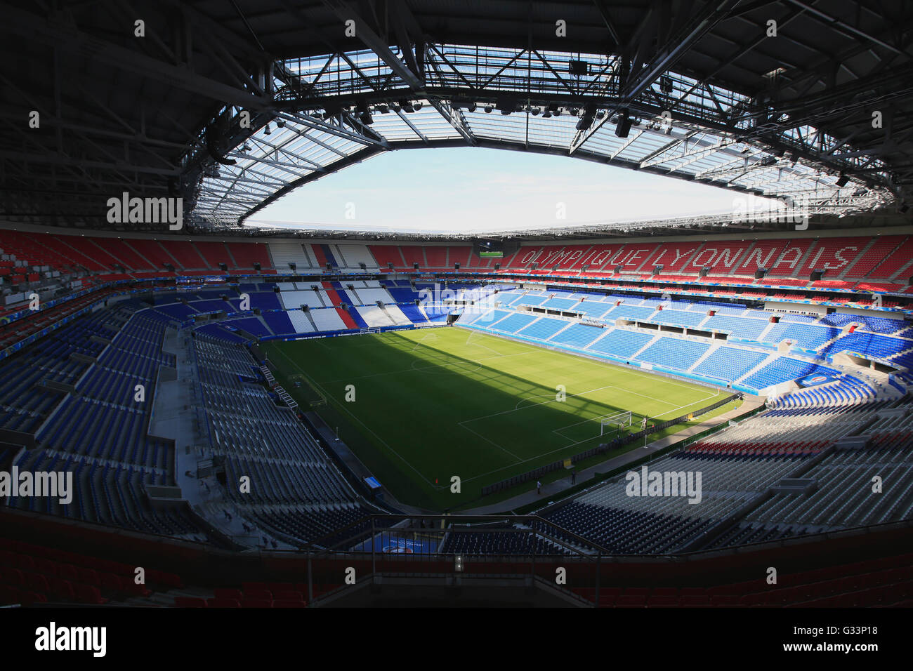 A general view of the Parc Olympique Lyonnais, Lyon, France Stock Photo ...