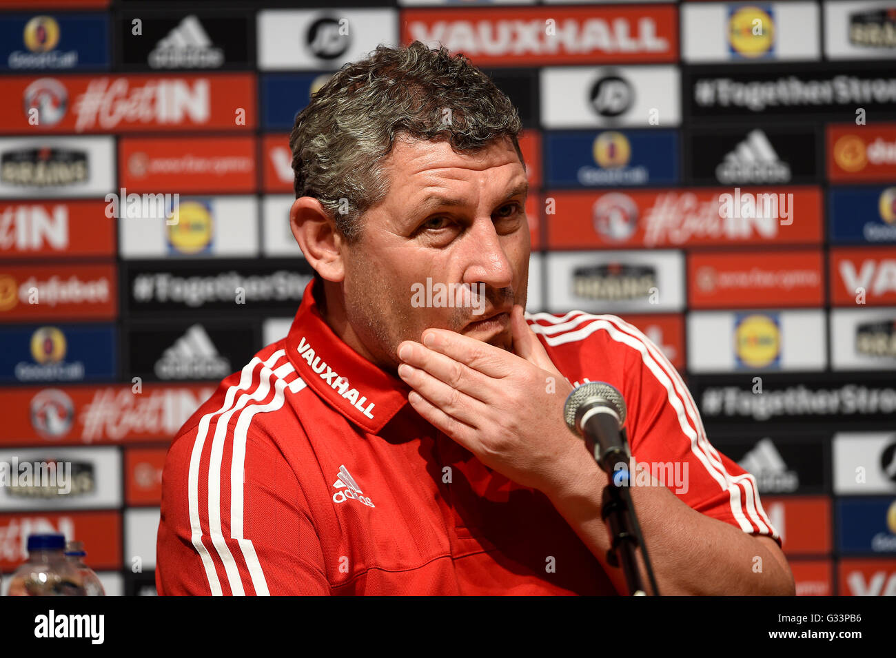 Wales assistant manager Osian Roberts during a media session at the ...