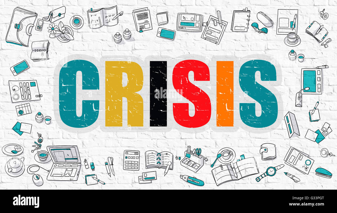 Crisis in Multicolor. Doodle Design Stock Photo - Alamy