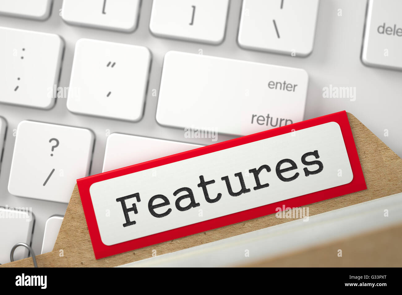 Archive Bookmarks of Card Index with Features Stock Photo - Alamy