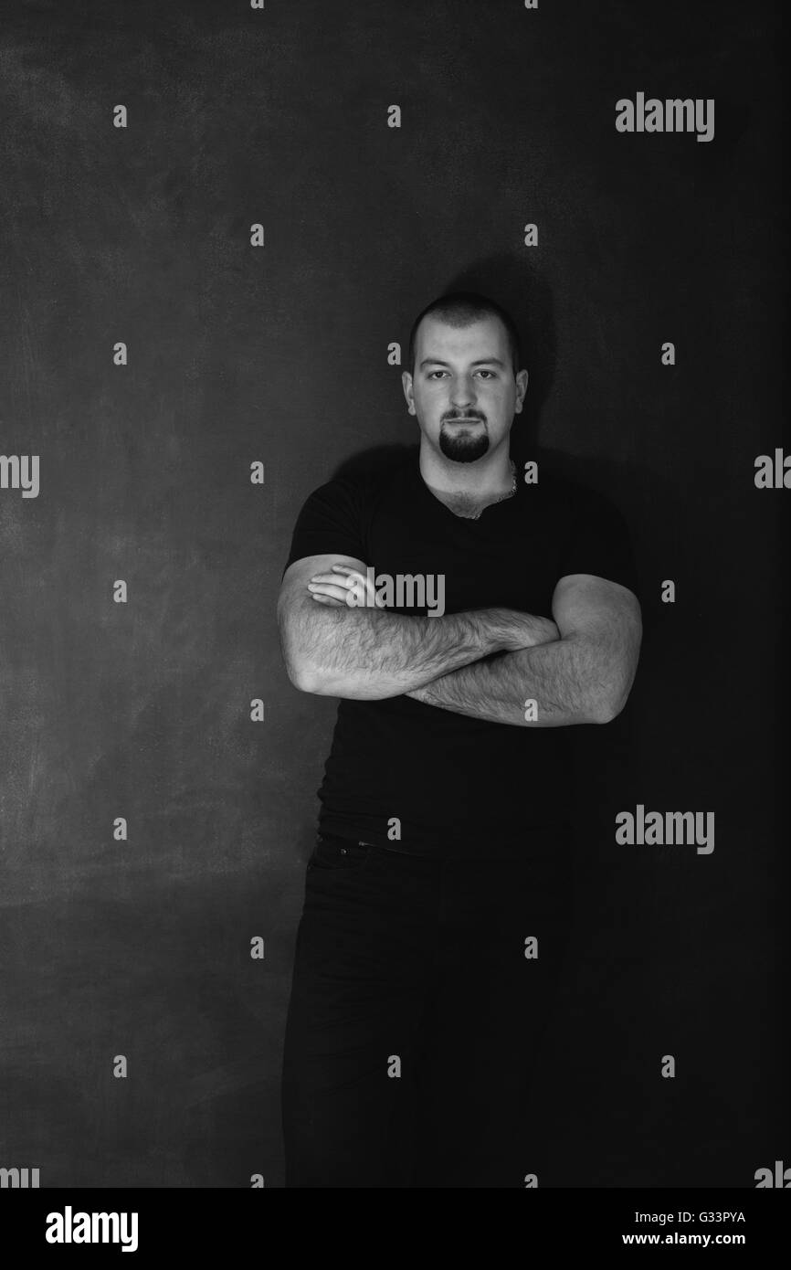 Portrait of a Muscular man, dark tone Stock Photo - Alamy