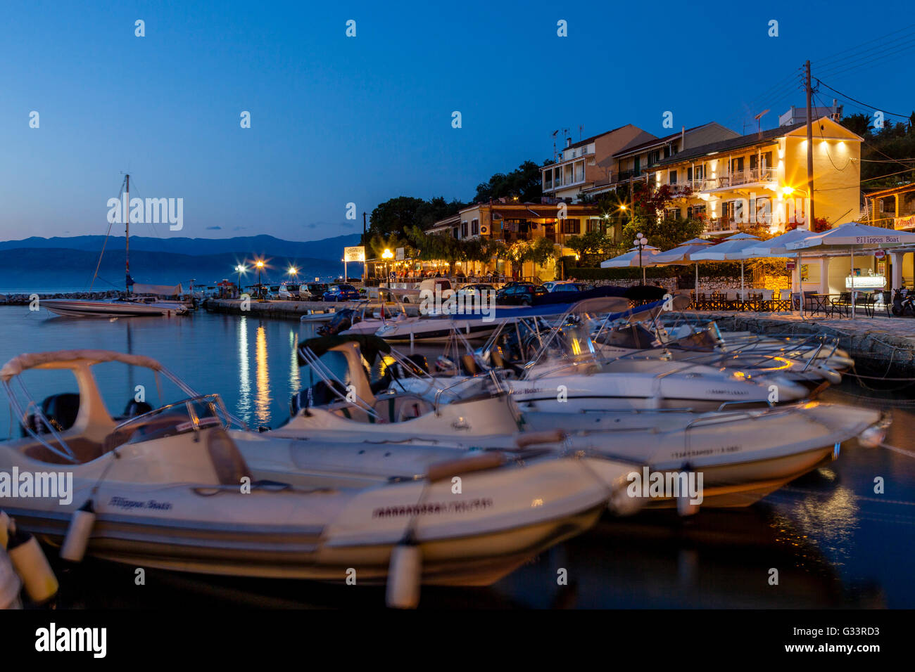 The Harbour At Kassiopi, Corfu, Greece Stock Photo - Alamy