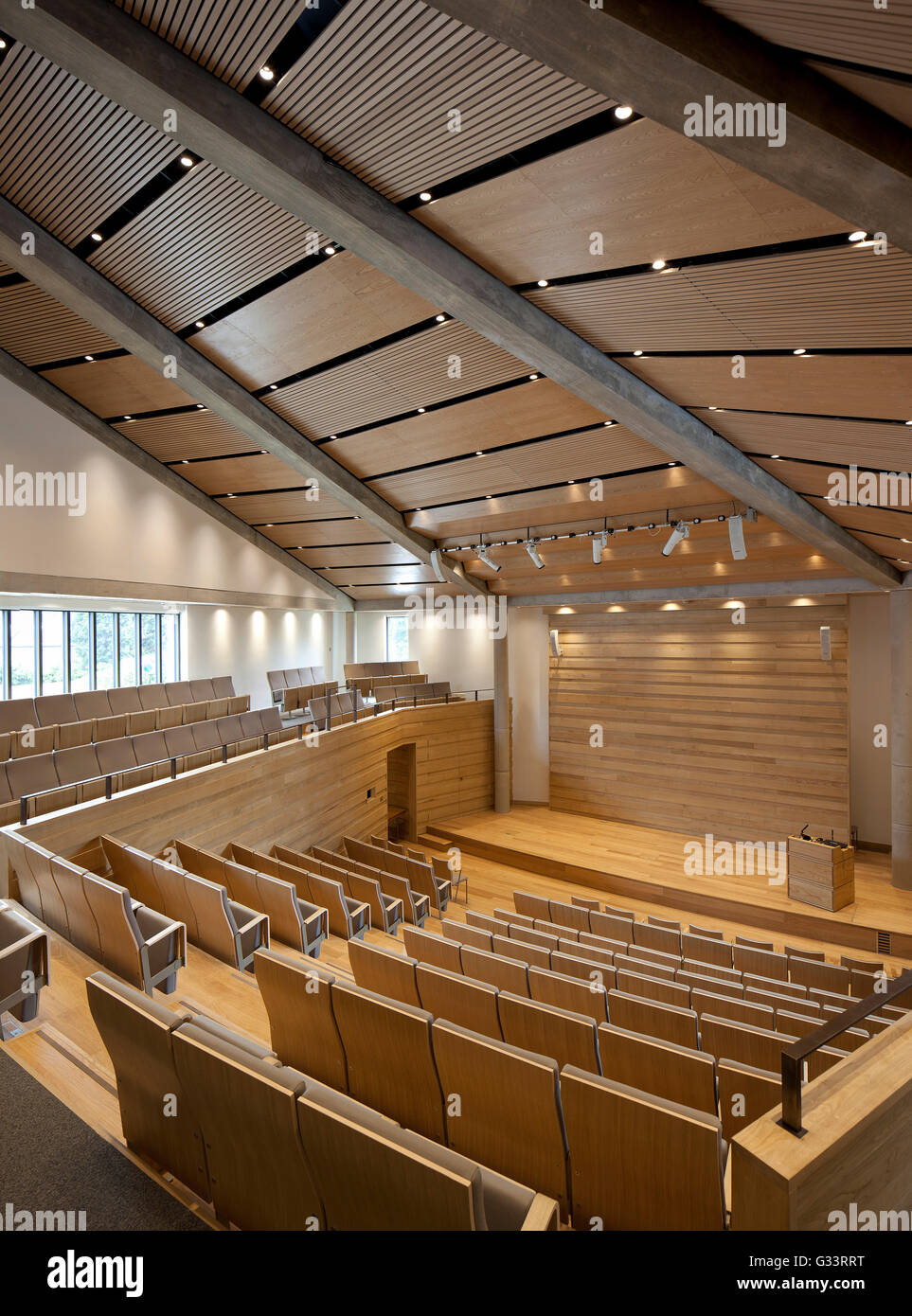 Sloping auditorium and lecture hall, viewed from above. Wolfson College ...