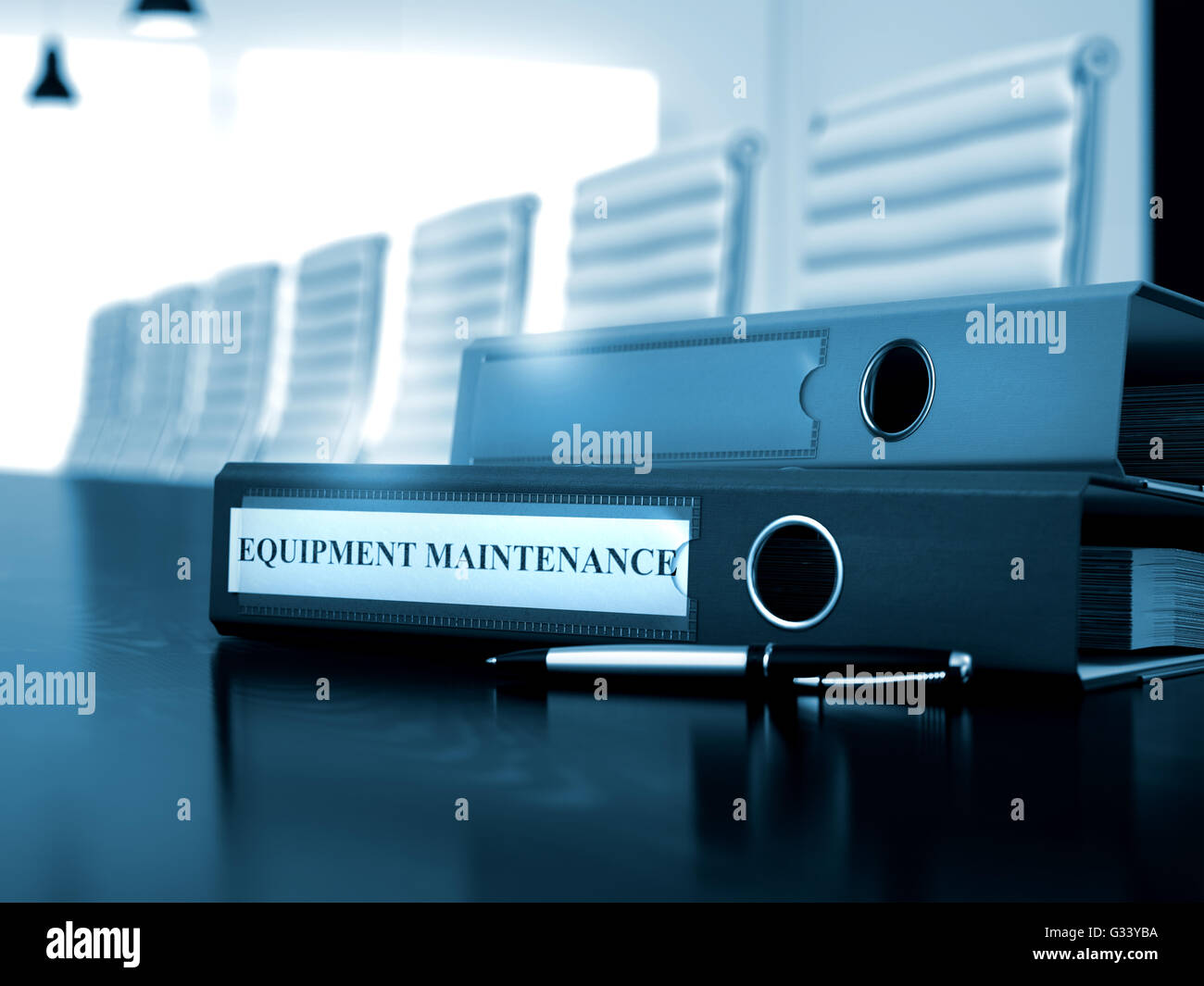 Equipment Maintenance on Folder. Blurred Image Stock Photo - Alamy