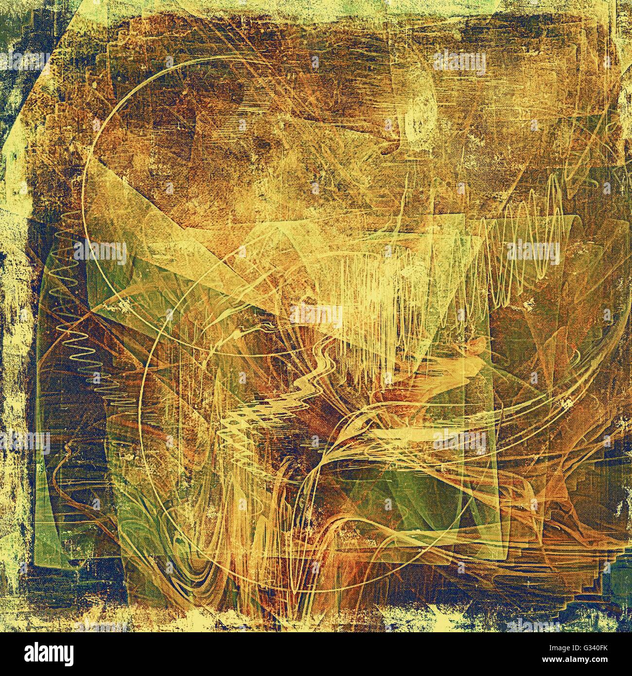 Retro style abstract background, aged graphic texture with different ...