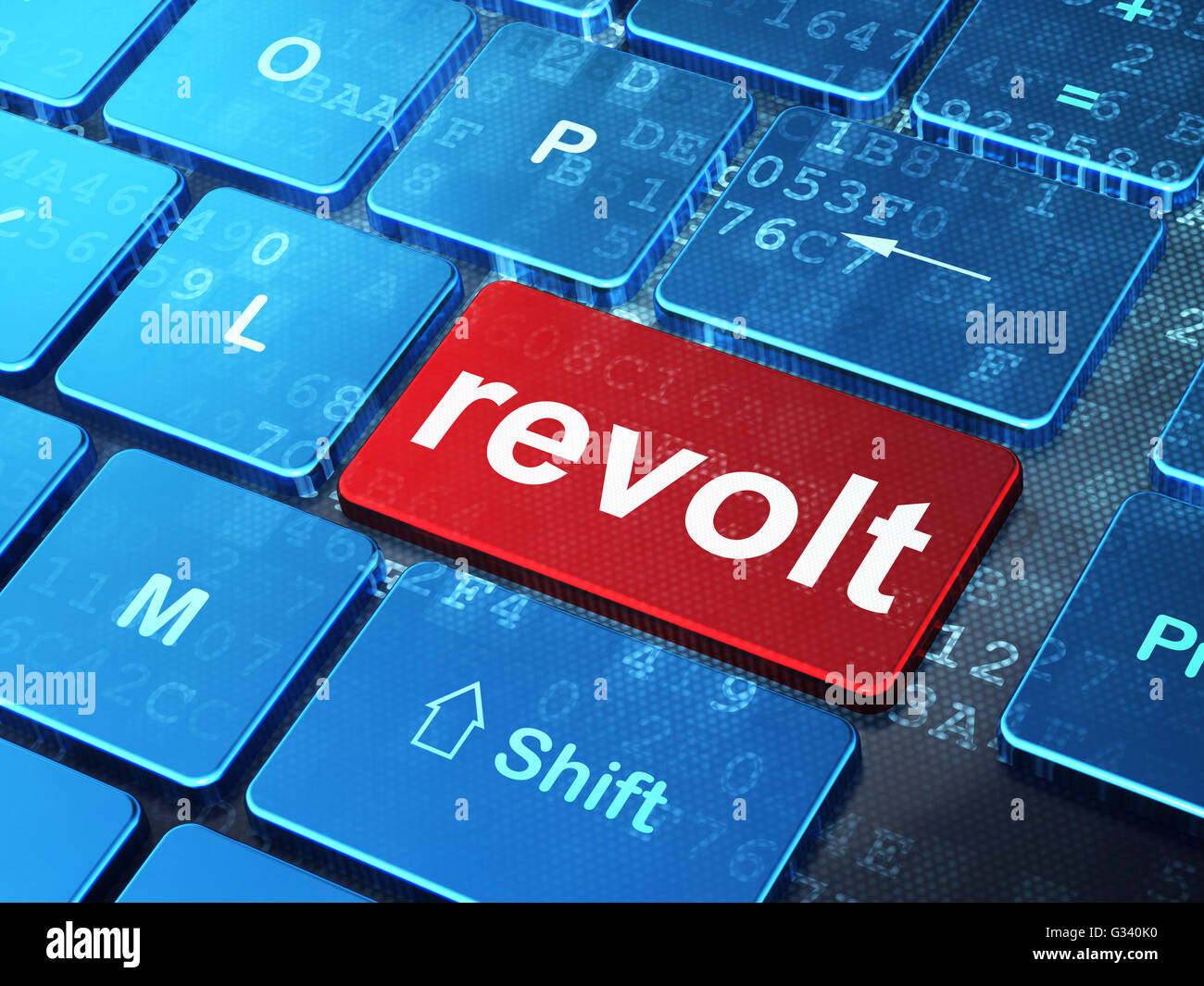 Political concept: Revolt on computer keyboard background Stock Photo ...