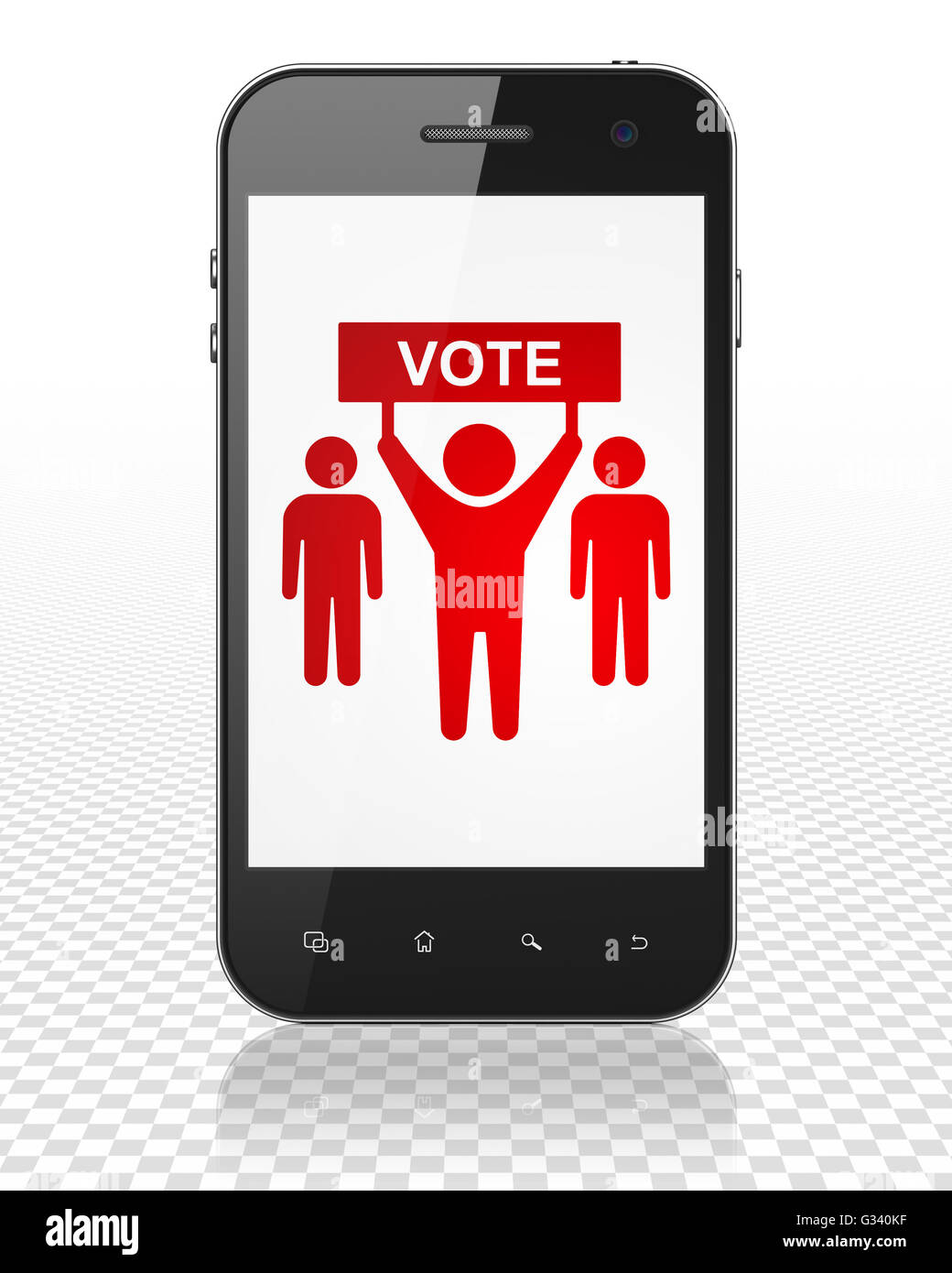 Politics concept: Smartphone with Election Campaign on display Stock ...