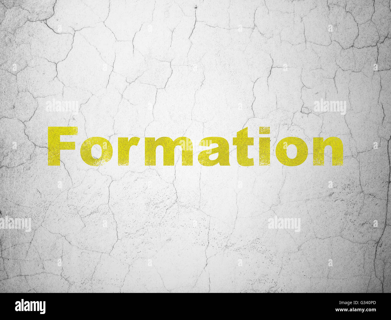 Learning concept: Formation on wall background Stock Photo - Alamy