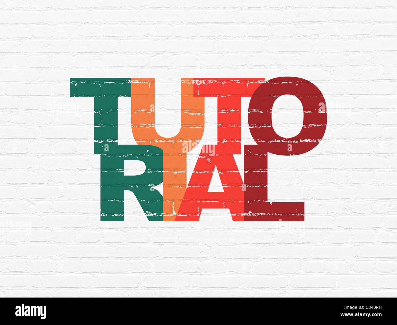 Education concept: Tutorial on wall background Stock Photo - Alamy