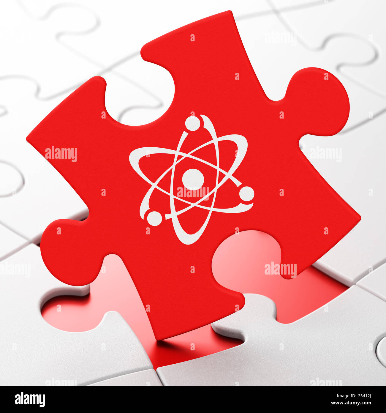 Science concept: Molecule on puzzle background Stock Photo - Alamy