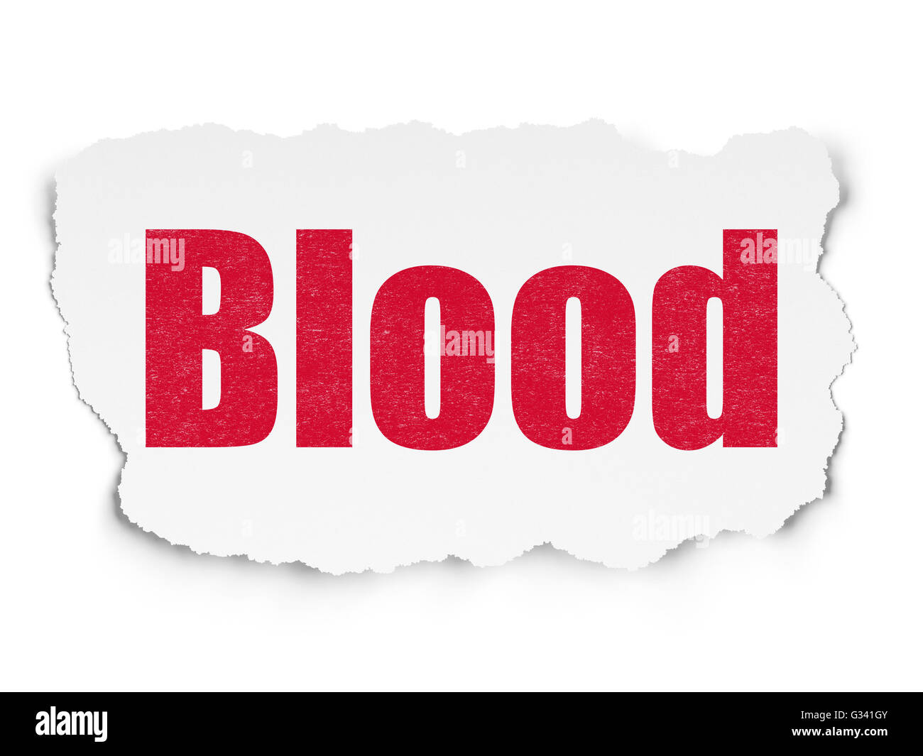 Healthcare concept: Blood on Torn Paper background Stock Photo - Alamy