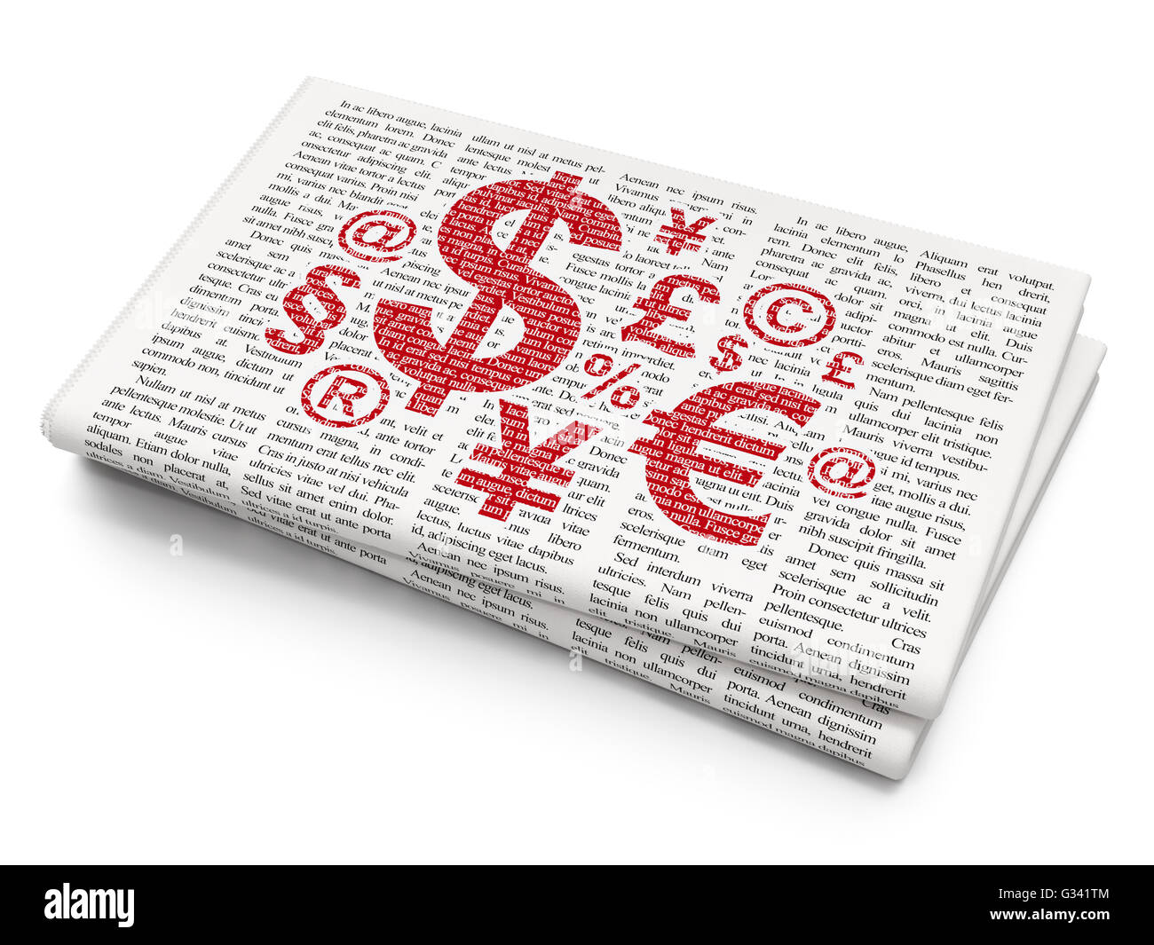 Advertising concept: Finance Symbol on Newspaper background Stock Photo ...