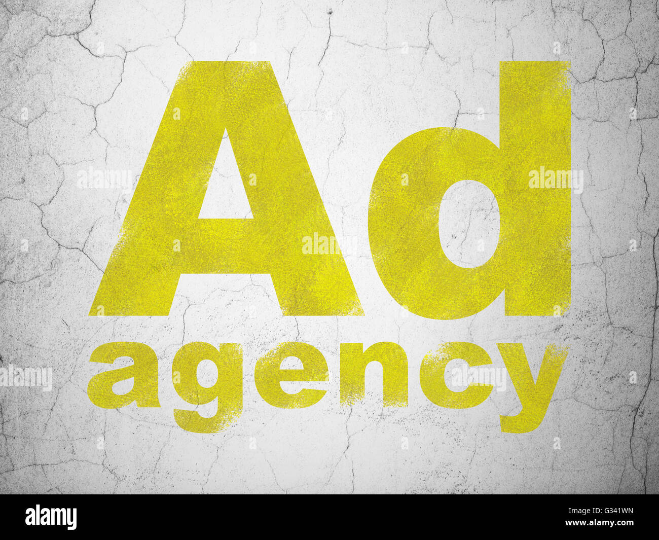 Marketing concept: Ad Agency on wall background Stock Photo - Alamy