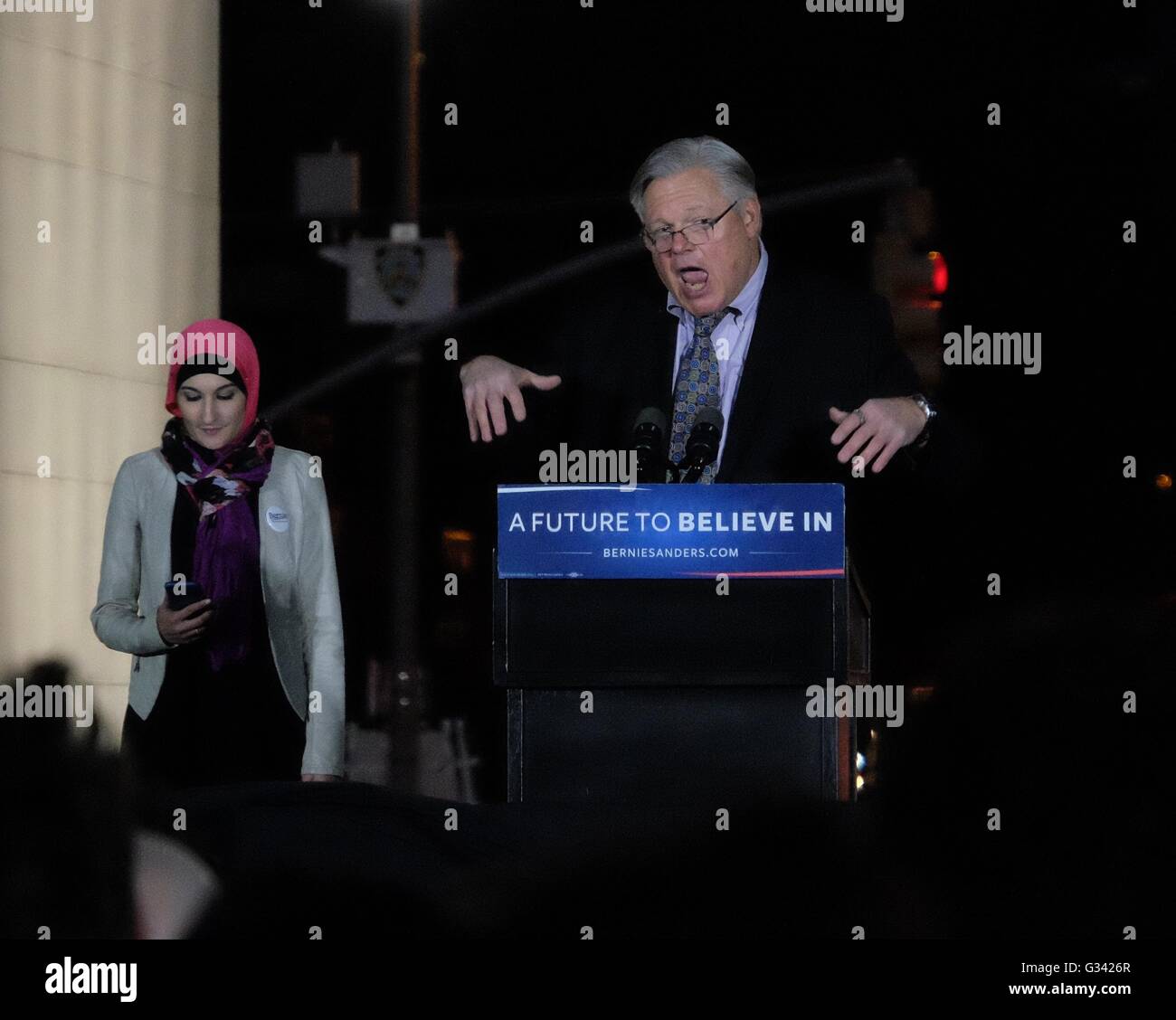 Bernie Sanders rally in Washington Square Park Featuring: Atmosphere ...