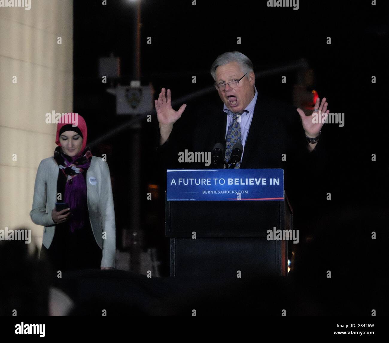 Bernie Sanders rally in Washington Square Park Featuring: Atmosphere ...