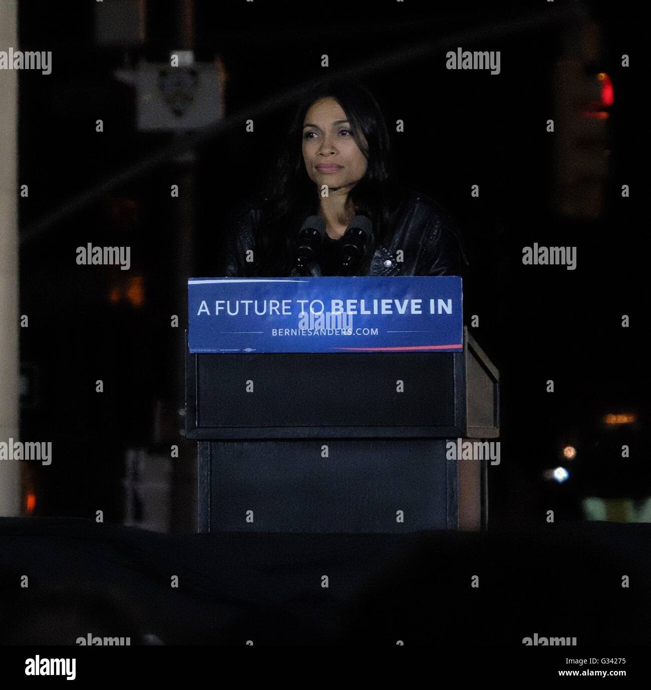 Bernie Sanders rally in Washington Square Park Featuring: Rosario ...